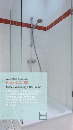 🌟 Altbauflair trifft Citynähe! 🌆 Diese großzügige 2-Zimmer Wohnung im begehrten 6. Wiener B