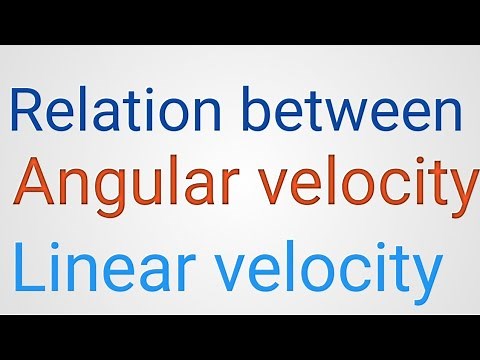Angular velocity and the Relation between linear velocity and Angular velocity