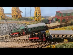 STEAM TRAINS RUNNING ON MY MICRO LAYOUT