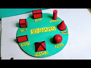3D shapes model for school project/3D geometrical shapes/3D shapes math project/math tlm 3D shapes