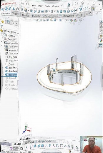 Introduction V8 Engine - Air Filter - Solidworks Tutorial