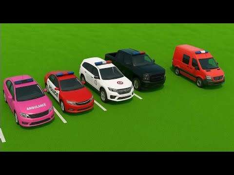 POLICE COLORFULL - TRANSPORTING POLICE CARS, AMBULANCE VEHICLES - #FS22