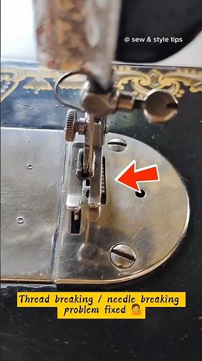 Sewing machine thread breaking problem fixed 💁 #sewingmachine #sewingmachinerepair #sewinghacks
