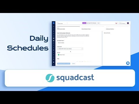 How to Create a Daily On-Call Schedule | On-Call Rotation | Squadcast