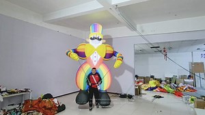 Funny #inflatable walking #clown #puppet with #LED | Yantai Hello Inflatable Co.,Ltd