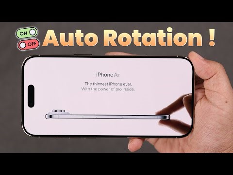 How Do I Turn Screen Rotation ON and OFF in iPhone AIR!