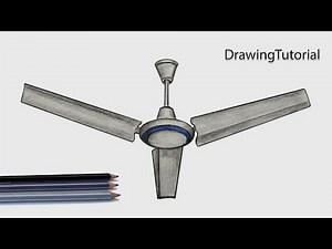 How to Draw Ceiling fan Step by Step (Very Easy)