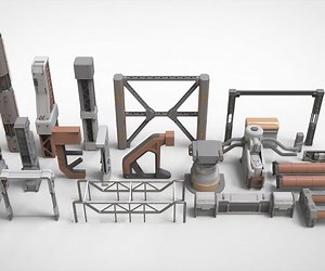 ArtStation - sci-fi Architecture kitbash 6 | Resources