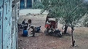 Air compressor tank blows on worker