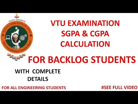 CALCULATION OF SGPA & CGPA FOR BACKLOG SUBJECTS OF VTU ENGINEERING SYLLABUS.