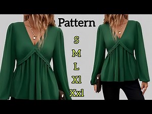 How to Draft & Sew a Trendy Blouse 🧥| Sewing Pattern Making Tutorial