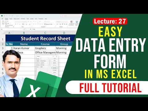 MS Excel Data Form for Beginners | Fast Data Entry Tips & Tricks | Learn MS Excel Lecture 27