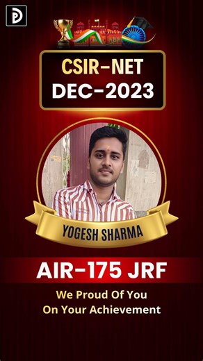 CSIR-NET TOPPER | AIR-175 JRF