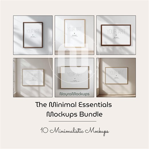 Minimal Frame Mockups Bundle | 10 Clean PSD Smart Object Frames |neutral Wall Art Display - Etsy