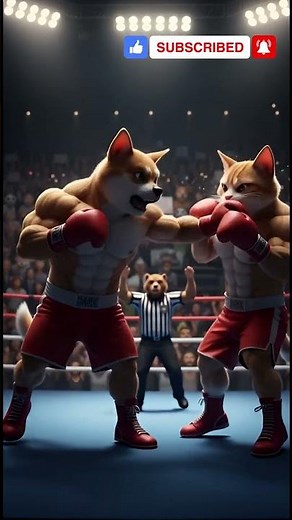 "Dog vs Cat: The Ultimate Boxing Battle! 🥊🐶🐱"