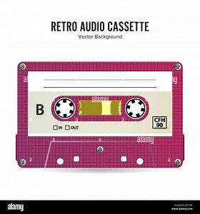 Retro Audio Cassette Vector. Detailed Retro C90 Audio Cassette With Place For Title Stock Vector Image & Art - Alamy