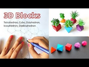 How To Make Tetrahedron, Cube, Octahedron, Icosahedron & Dodecahedron | Paper Platonic Solids