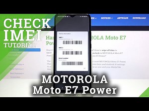 How to Check IMEI and Serial Number on MOTOROLA Moto E7 Power ...