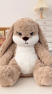 ZEIO Grumpy Bunny Stuffed Animal, 19.6" Plush Rabbit Stuffed Animals with Floppy Ears, Cuddly Soft Plush Toys Huggable, Perfect for a Gift