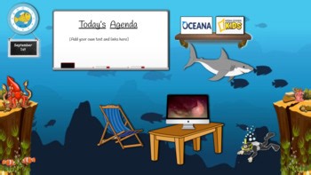 Ocean Themed Animated Virtual Google Classroom