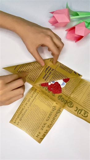 I Folded Paper Like This… Watch What Happens 😳✉️ #diy #envelope #origami