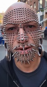 Most pierced man in the world going viral The videos are made using Ai for your entertainment! | Chris And Jasmin