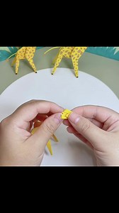 Cute giraffe 🦒 Origami, children will love it 😘 #parent-child handicraft #origami #tutorial #kindergarten handicraft #children's #handicraft paper craft | paper craft