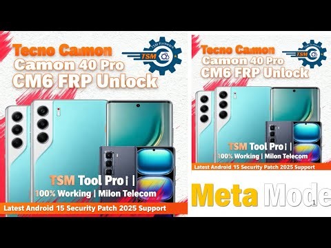 Tecno Camon 40 Pro CM6 FRP Unlock | TSM Tool Pro Latest Method 2025 | 100% Solution | Milon Telecom