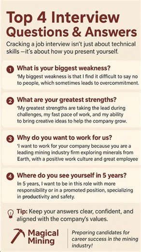 Top 4 Interview Questions & Answers for Mining Jobs | Magical Mining | Interview Preparations