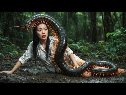 The Girl Lost in the Jungle Meets a GIANT Centipede and a GIANT PYTHON