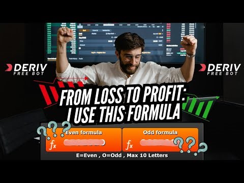 FROM LOSS TO PROFIT, I USE THIS FORMULA | DERIV FREE BOT