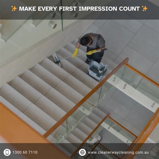 ✨ Make Every First Impression Count ✨ Your lobby, foyer, and reception area are the first things your visitors see. At Cleanerway Cleaning Services, we keep these high-traffic spaces spotless, fresh, and welcoming with our professional cleaning services. From floors and glass to seating and high-touch surfaces, we ensure your entrance areas always reflect cleanliness and professionalism. ✔ Deep floor & surface cleaning ✔ Glass, doors & front desk sanitising ✔ Eco-friendly, safe products ✔ Perfec