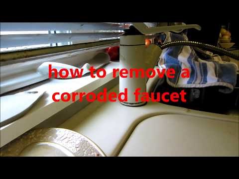 plumbing how to remove a corroded kitchen sink faucet
