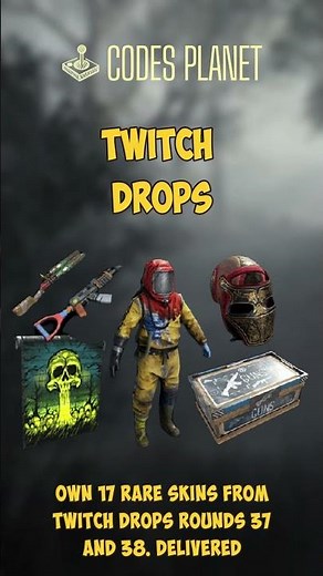 Rust Twitch Drops Rounds 37 & 38 | 17 Rare Skins | Instant Delivery