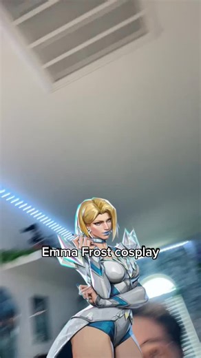 This is haute couture, darling~ 💎 Wig: @umbrawigs Suit: @braekor 3D model armor and accessories: @spearmastercosplay Costume: @akemikuncosplay #emmafrost #emmafrostcosplay #emmafrostmarvelrivals #marvelrivals #marvelrivalscosplay | Akemikun