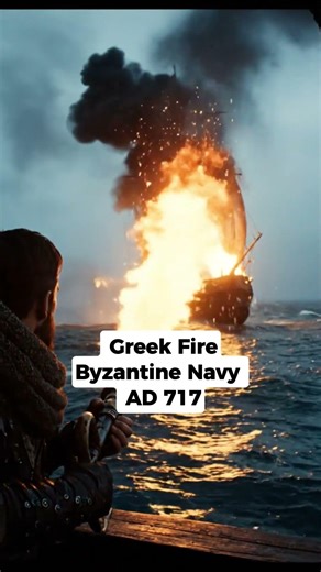 🔥 Greek Fire Unleashed | Byzantine Naval Weapon | Siege of Constantinople 720–725 AD