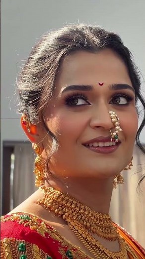 #marathi Bridal Looks Ideas | Maharashtrian Look | Nauvari Saree Look #bride #nauvari#saaj