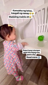 Bat parang si mommy.. naiinis agad pag di nakuha ang gusto😂😂😂😂😂Benefits of letting your baby try to reach a toy on their own:1. Motor skill development: Practice reaching, grasping, and manipulating objects helps them refine their hand-eye coordination. 2.Problem-solving skills: Figuring out how to reach a toy encourages critical thinking and perseverance. 3. Confidence building: Successfully reaching a toy on their own can boost their self-esteem. | Team Sayote London