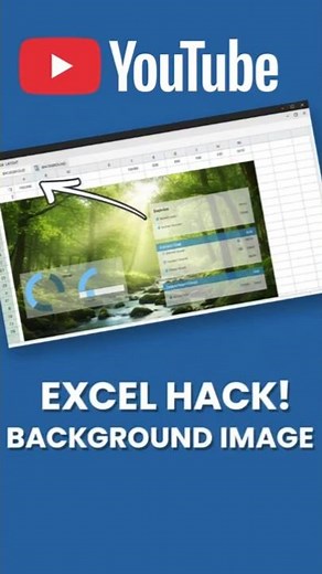 Background Image in Excel #shorts