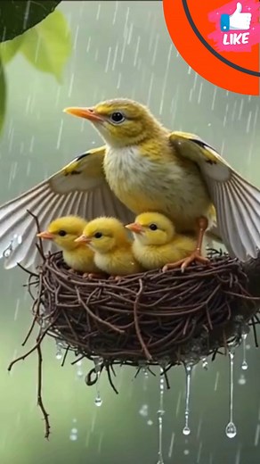 The modern mother bird , so cute , bird lovers , bird nest , bird tree | Ai Generator