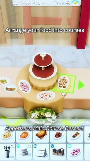 Functional Buffet Table 🍽️🍷 #sims4 #tutorial #shorts
