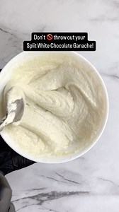 Ganache (specially white chocolate) splits when overheated. The easiest way to rescue your split ganache...Use a blender/food processor! (You can use a whisk or a spoon... this is just so much quicker) And if you’re looking for a fail proof recipe and technique for a luxurious ganache, comment ‘ganache’ and I’ll DM you the link for my Ganache Course! | Funky Batter