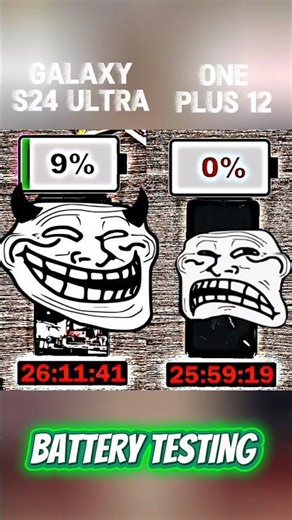 Galaxy S24 Ultra vs One Plus 12 battery test 🔋⚡ #samsung #oneplus #tech