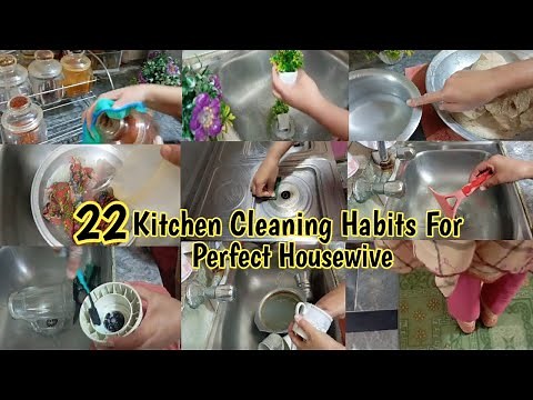 22 Daily Habits for A Clean & Organized Kitchen | How to Keep kitchen Clean | Kitchen Cleaning Tips