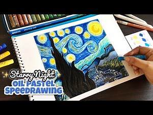 Easy Oil Pastel Painting for beginners | STARRY NIGHT | Oil Pastel Drawing