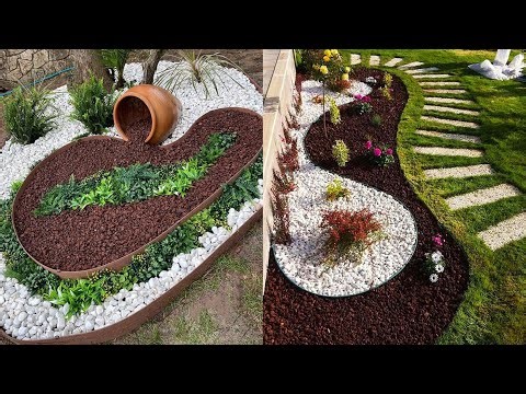 Creative and luxury pebbestone landscaping/ Garden decorations ♥️ 😀 ❤️ 👌