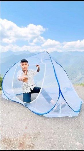 4 Person Folding Mosquito Net unboxing easy setup