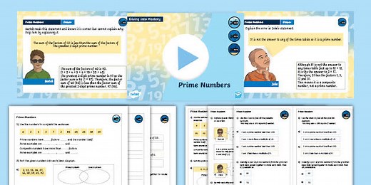 Year 5 Diving into Mastery: Step 5 Prime Numbers Teaching Pack