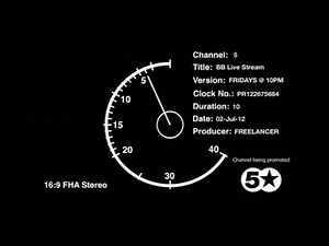 Channel 5 // Continuity // 2 July 2012