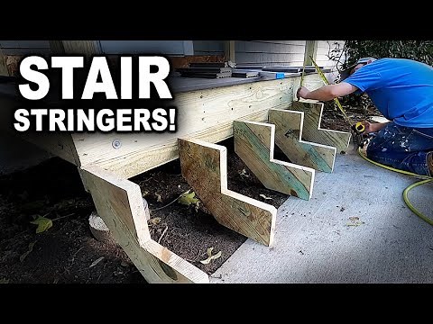 How to Build Stair Stringers - Making My Deck Stairs